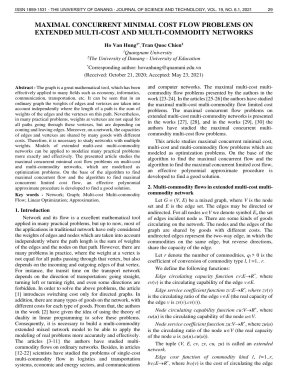 Maximal concurrent minimal cost flow problems on extended multi cost and multi-commodity networks