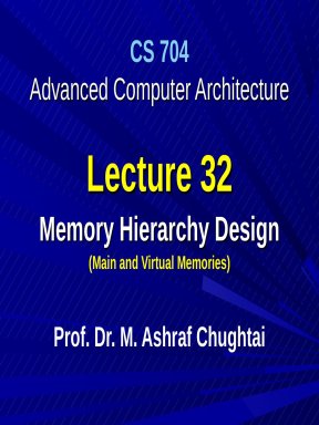 Advanced Computer Architecture - Lecture 32: Memory hierarchy design