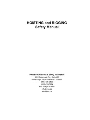 HOISTING RIGGING Safety Manual