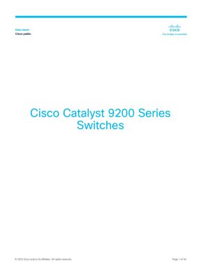 Cisco catalyst 9200 series switches data sheet