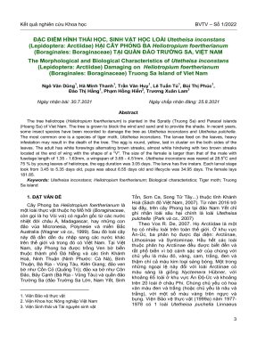 Đặc điểm hình thái học, sinh vật học loài Utetheisa inconstans ...