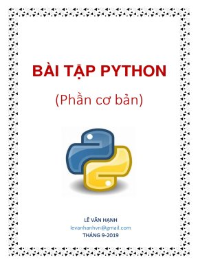 Python exercises(bài tập)