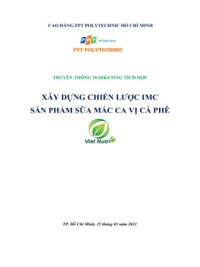 ASM TRUYỀN THÔNG MARKETING TÍCH HỢP IMC SẢN PHẨM CÀ PHÊ SỮA