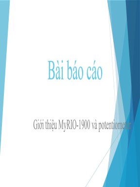 Bài báo cáo Giới thiệu MyRIO-1900 và potentiometer