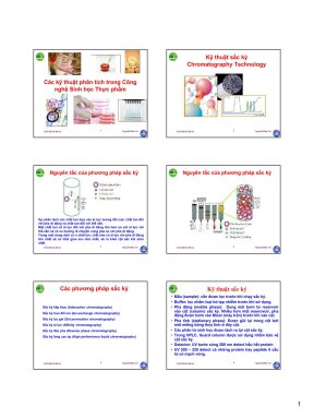 Các kỹ thuật phân tích trong công nghệ sinh học thực phẩm nguyên tắc của phương pháp sắc ký