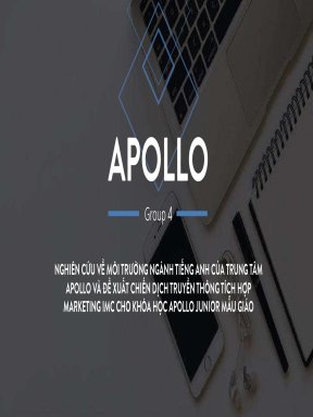 NGHIÊN cứu về môi TRƯỜNG NGÀNH TIẾNG ANH của TRUNG tâm APOLLO và đề ...
