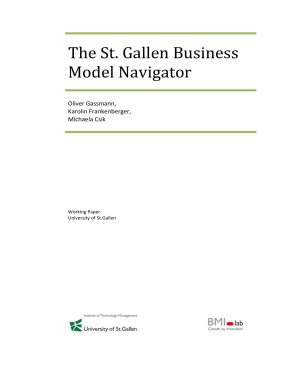 The st gallen business model navigator