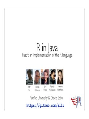 R JVMSummit R in Java FastR an implementation of the R language