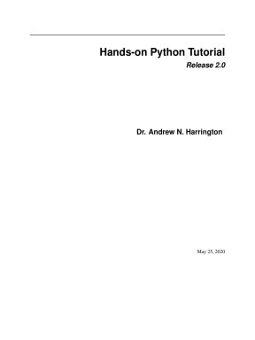 Hands on python tutorials