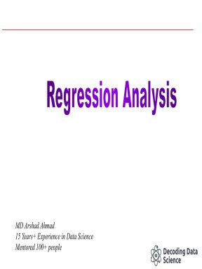 Regression analysis explained Experience in Data Science Mentored