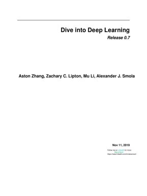 Dive into Deep Learning Release
