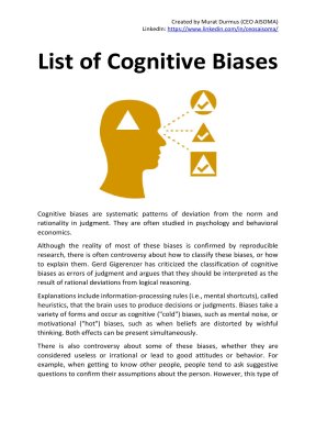 A list with over 150 biases (cognitive, social and memory)