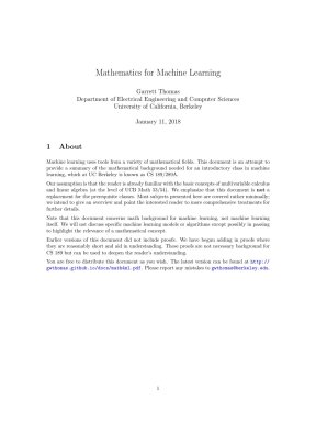 Mathematics of machine learning UC berkeley