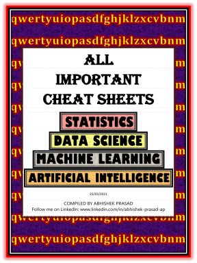 All important cheat sheets for data science, ML, RL AI