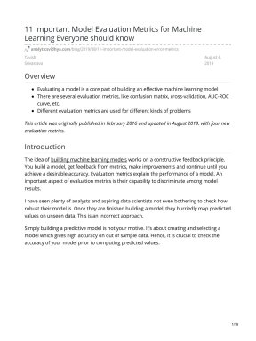 Important model evaluation metrics everyone should know