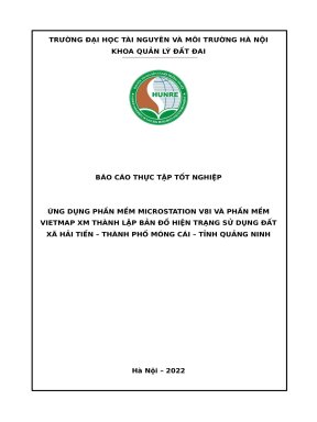 BAO CAO THUC TAP ứng dụng phần mềm microtation v8i , VietMap Xm thành ...