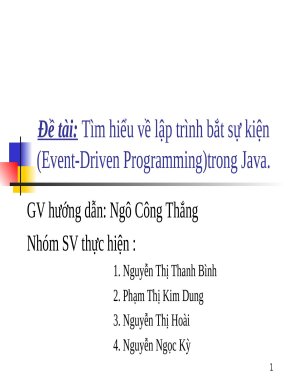 Tìm hiểu về lập trình bắt sự kiện (EventDriven Programming) trong Java