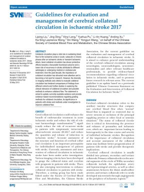 Guidelines for evaluation and management of cerebral collateral ...