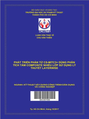 Phát triển phần tử CS MITC3+ dùng phân tích tấm composite nhiều lớp sử dụng lý thuyết layerwise