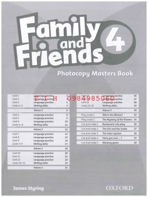 Family and friends 4 photocopy masters book full