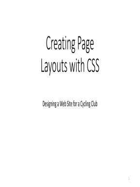 Creating page layouts with CSS