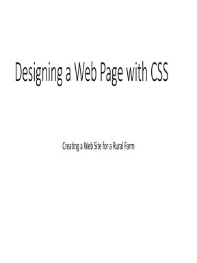 Designing a web page with CSS