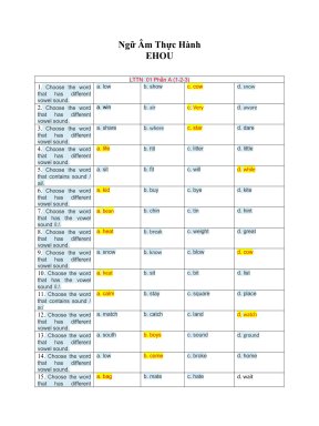 Ngữ âm thực hành EHOU