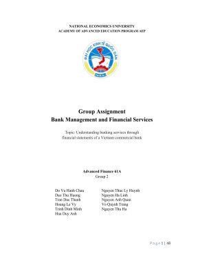 Group assignment bank management and financial services topic ...