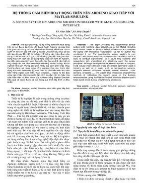 Hệ thống cảm biến hoạt động trên nền arduino giao tiếp với matlab simulink