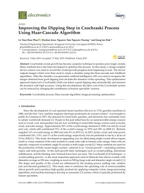 Improving the dipping step in czochraski process using haar cascade algorithm