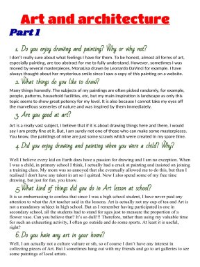 IELTS Speaking Sample: Art and architecture