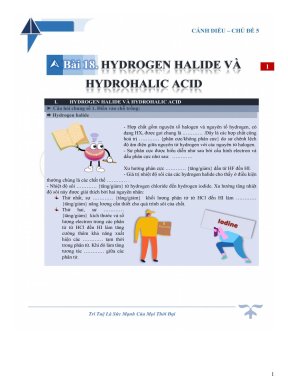 (Tặng) bài 18 hydrogen halide và hydrohalic acid