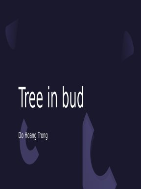 tree in bud