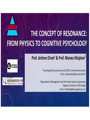 The concept of resonance from physics to cognitive psychology