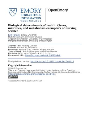 Biological determinants of health Genes, microbes, and metabolism ...