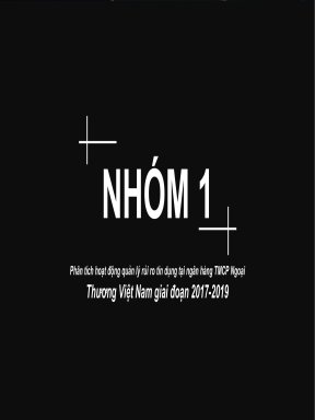 (Tiểu luận FTU) slide thuyết trình quản lý rủi ro tín dụng tại ngân ...