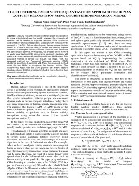 CGA clustering based vector quantization approach for human activity recognition using discrete hidd