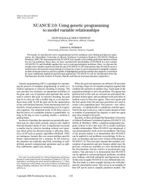 Using genetic programming to model variable relationships