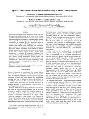 Spatial constraints on visual statistical learning of multi element scenes