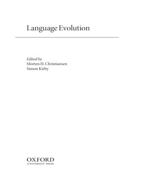 Language evolution