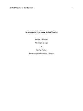 Unified theories of development