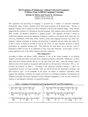 The evolution of subjacency without universal grammar evidence from artificial language learning