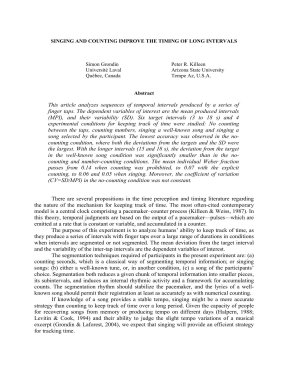 Singing and counting improve the timing of long intervals