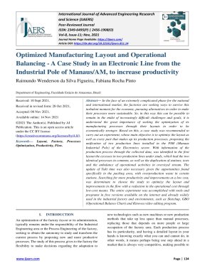 1 optimized manufacturing layout and operational balancing a case study in an electronic line ...
