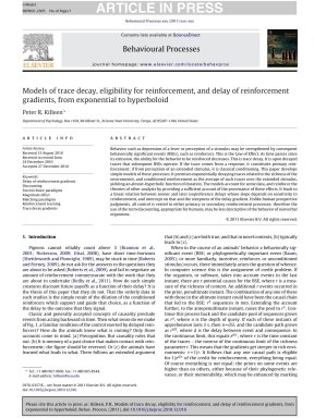 Models of trace decay, eligibility for reinforcement, and delay of ...