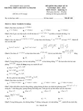 de hoc ky 2 toan 11 nam 2021 2022 truong chuyen vi thanh hau giang