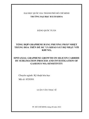 Tổng hợp graphene bằng phương pháp nhiệt thăng hoa trên đế sic và khảo sát độ