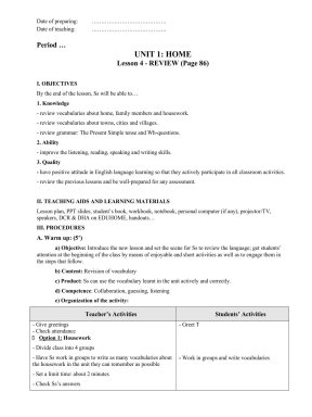 UNIT 1 LESSON 4 REVIEW