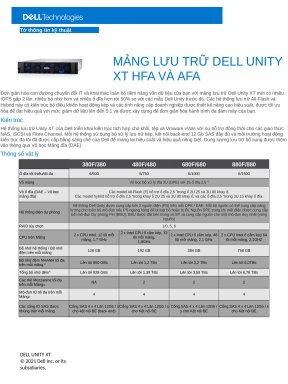 MẢNG LƯU TRỮ DELL UNITY XT HFA VÀ AFA