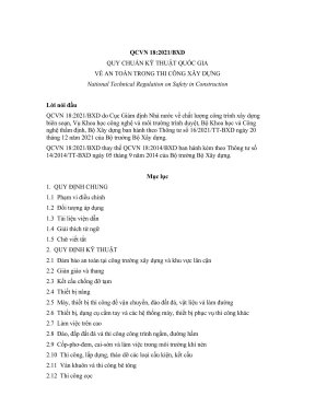QCVN 18:2021/BXD Quy chuẩn mới về An toàn trong thi công xây dựng